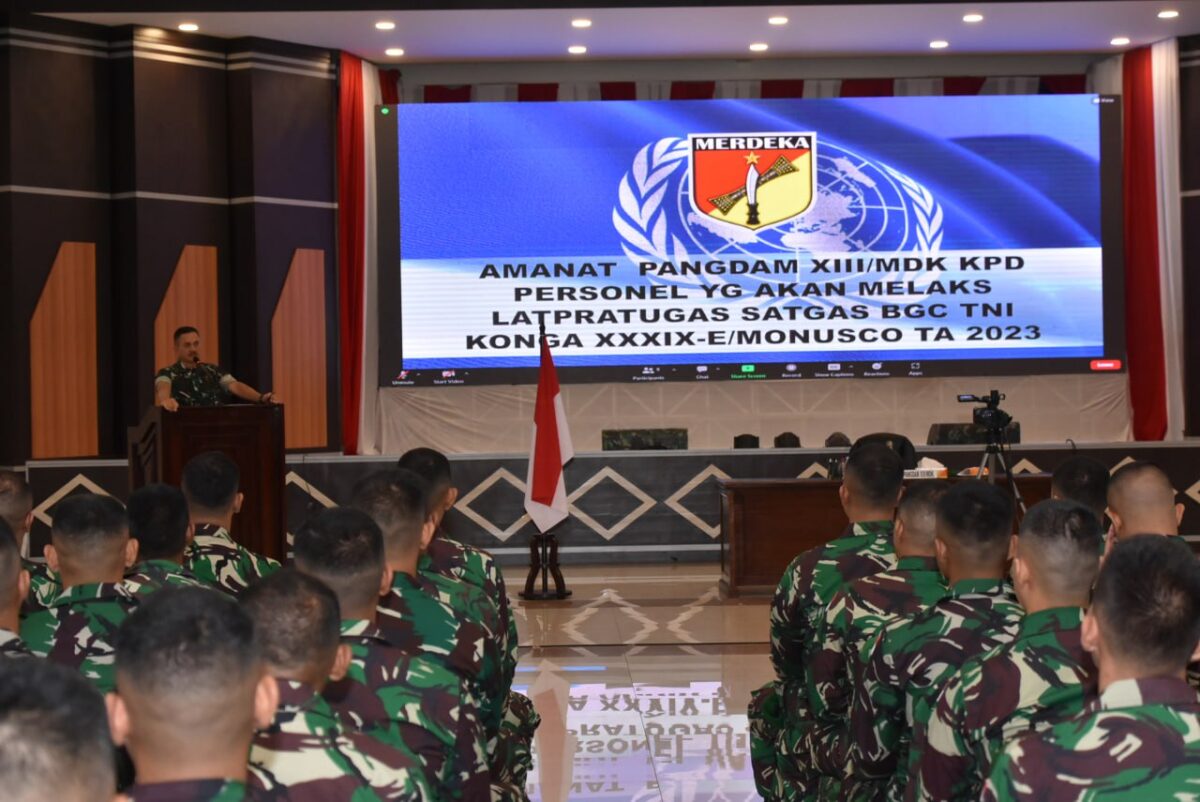 Amanat Pangdam XIII/Merdeka Kepada Satgas Konga Yonif 713/Satya Tama ...